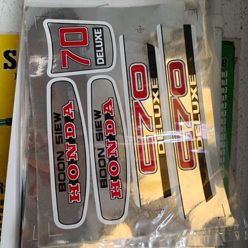 HONDA C70 BULAT STICKER SET CHROME | Shopee Malaysia