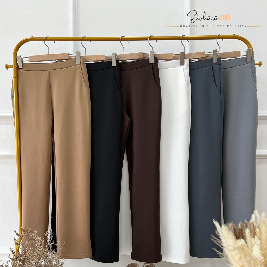 Seluar Slack Perempuan Woman Pants Straightcut Officewear Women Clothes ...