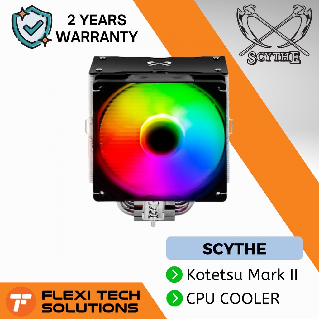 Flexi Tech SCYTHE Kotetsu Mark II ARGB Kaze Flex 120mm PWM Fan CPU Air ...