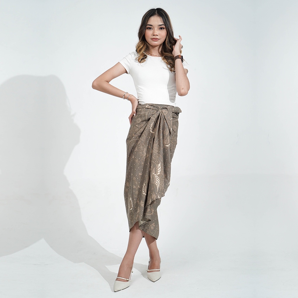 Margaria Batik - Women's Batik Lilit Skirt - Puspa Series | Shopee Malaysia