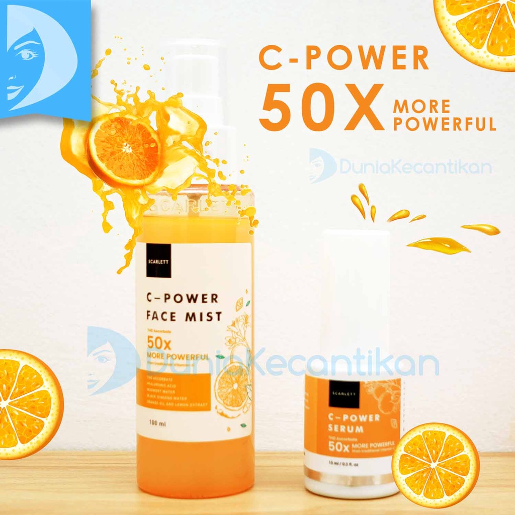 Scarlett Whitening C-Power Face Mist Vitamin C Facial Serum Scarlet C ...
