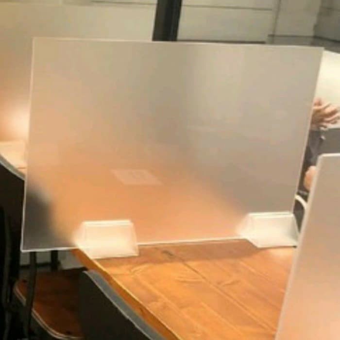 Acrylic PARTITION / DOFF ACRYLIC TABLE LIMITER Triangular Legs | Shopee ...