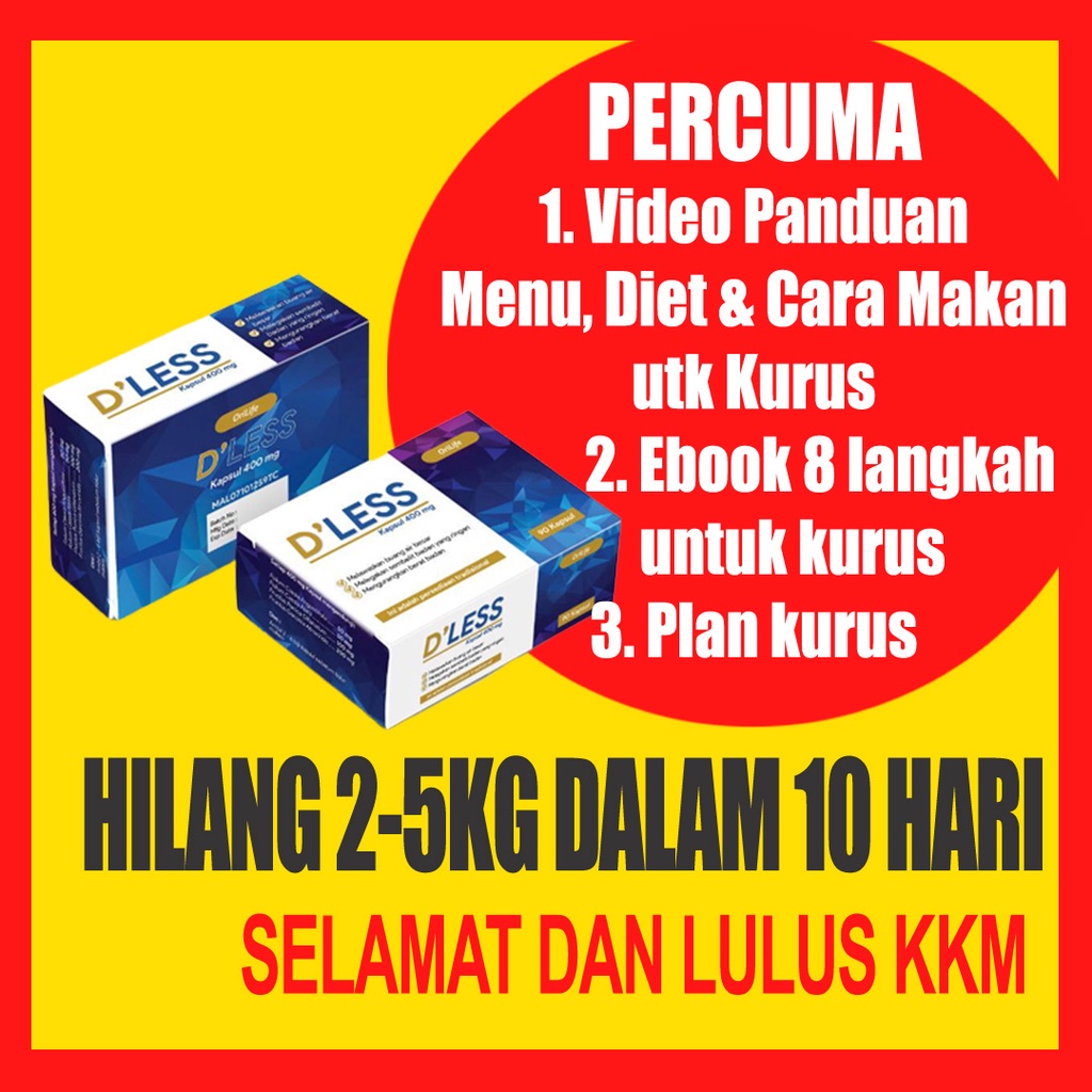 DLESS Kapsul 400mg Pil kurus turunkan berat badan, loss weight ...