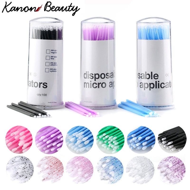 Disposable Microbrush for Eyelash Extension Lashes Removing Swab Individual Applicators Eyelash ...