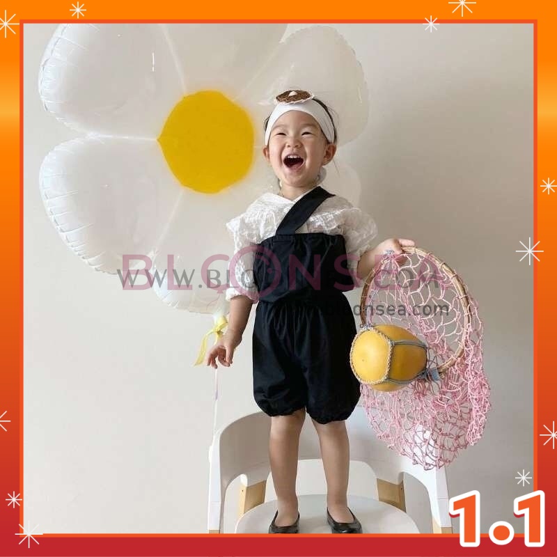 Daisy Flower Foil Balloon Aluminum Smiling Face Cloud Prop Summer ...