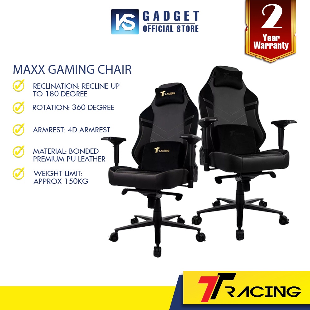 [READY STOCK]TT Racing Maxx Gaming Chair Royal Black/Midnight Stealth ...
