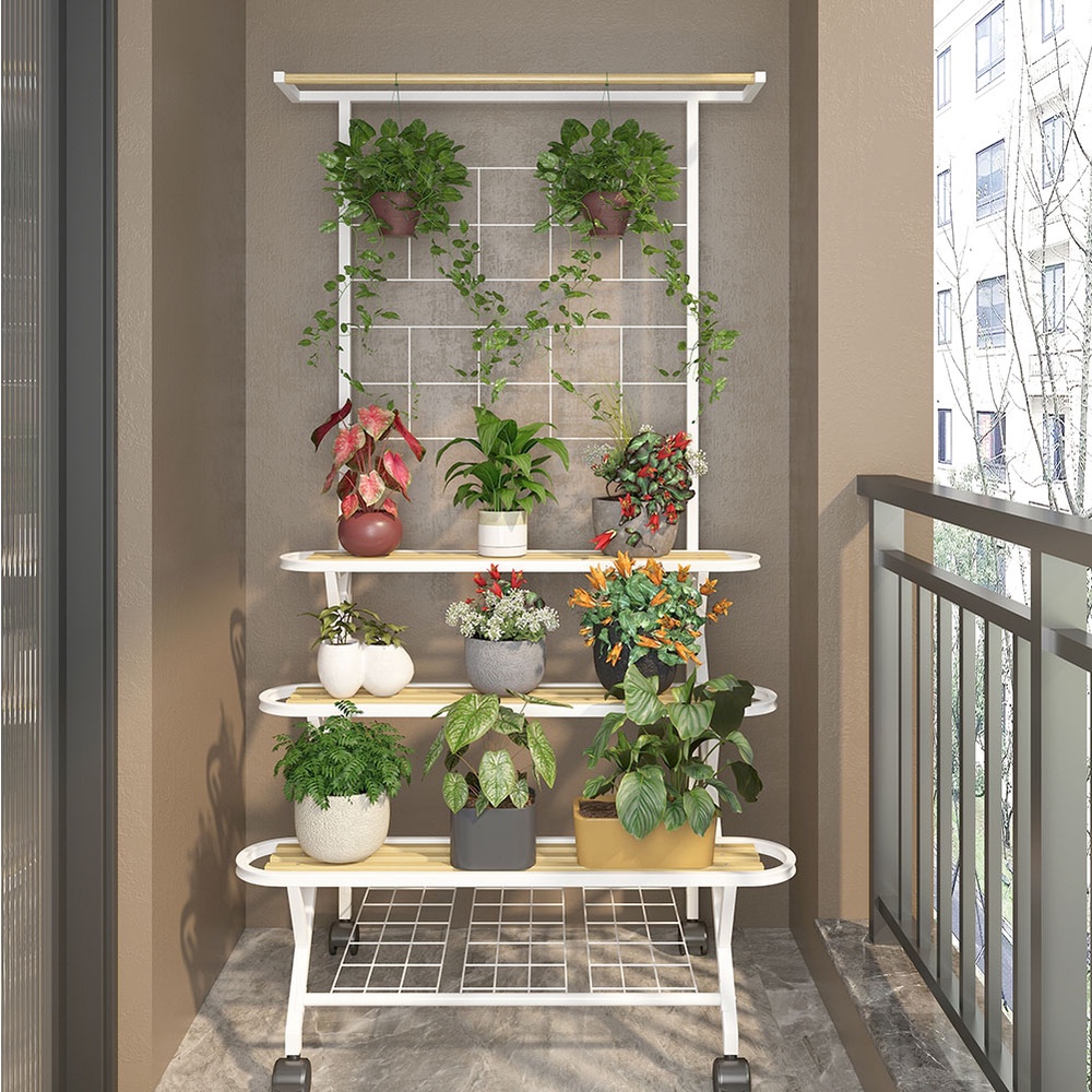 JS Rak Bunga Bertingkat Rak Pasu Bunga Outdoor Rack Flower Plant Pot ...
