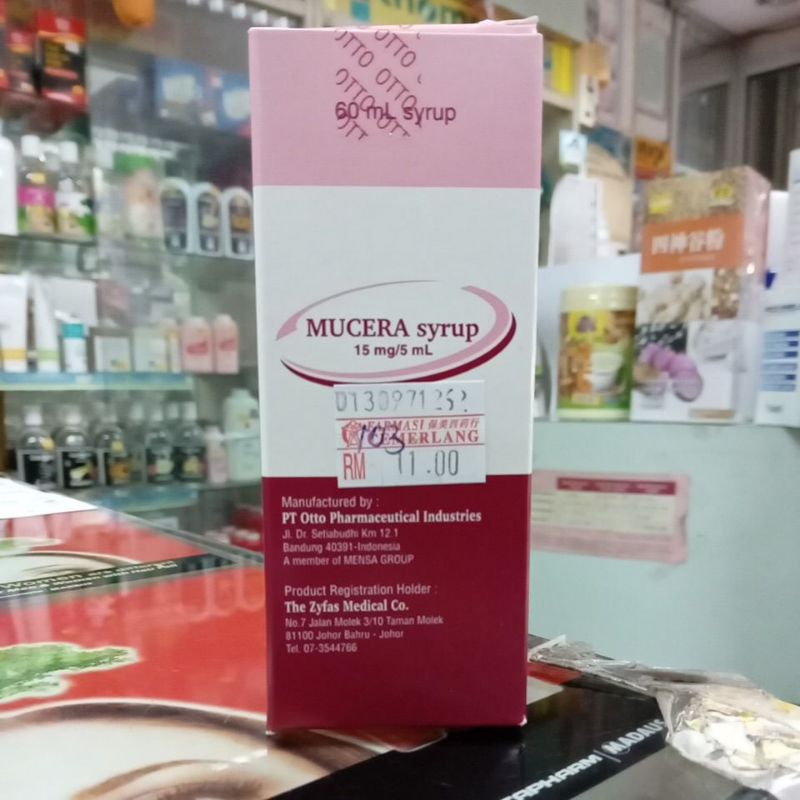 MUCERA SYRUP 15MG/5ML 60ML SYRUP. EXP: 09/2024 | Shopee Malaysia