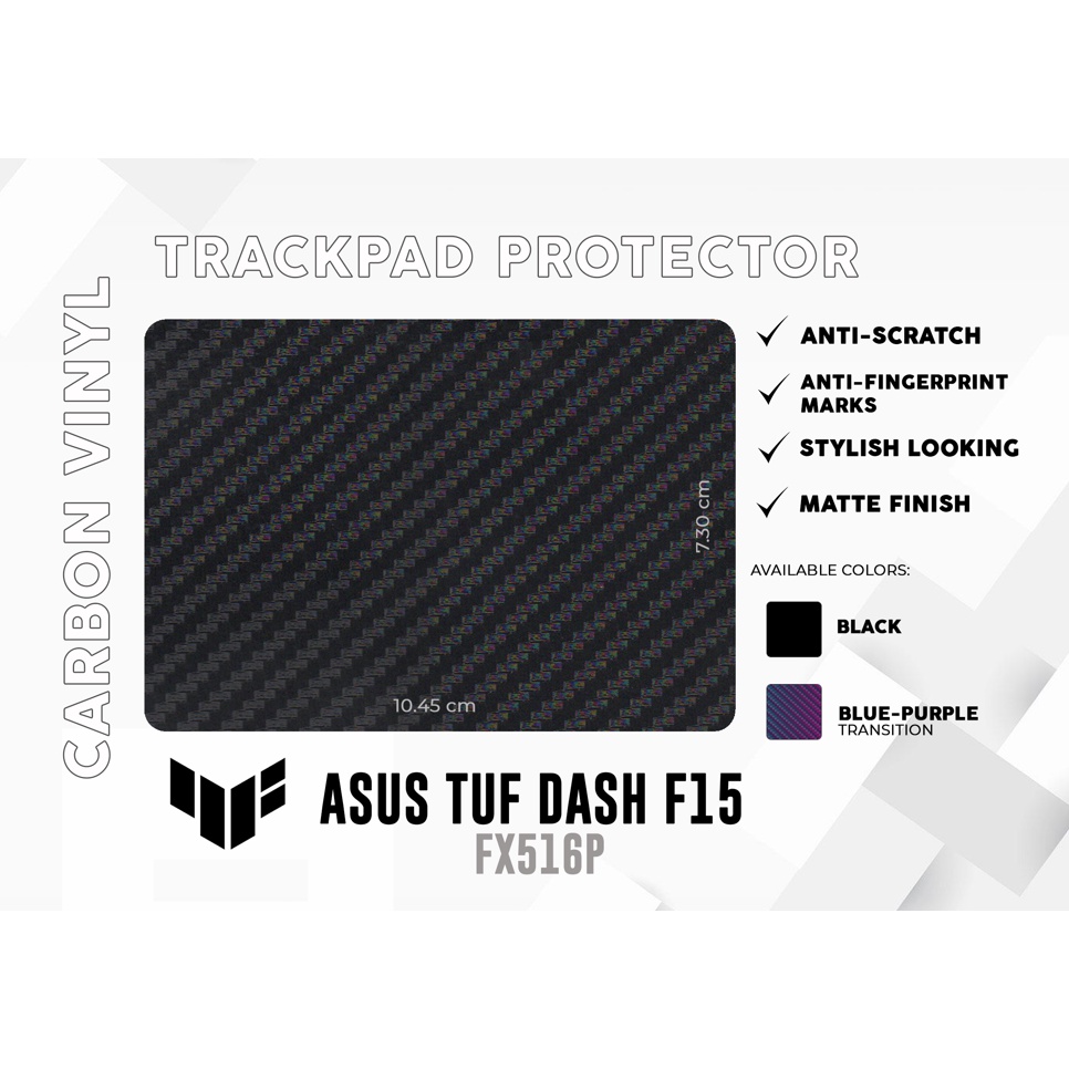 AL.Studio | ASUS TUF DASH F15 FX516P | Trackpad Protector | CARBON ...
