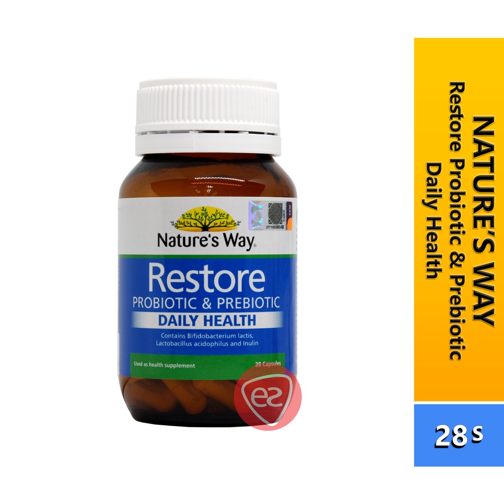 NATURE'S WAY RESTORE PROBIOTIC & PREBIOTIC DAILY HEALTH CAPSULE 28S ...