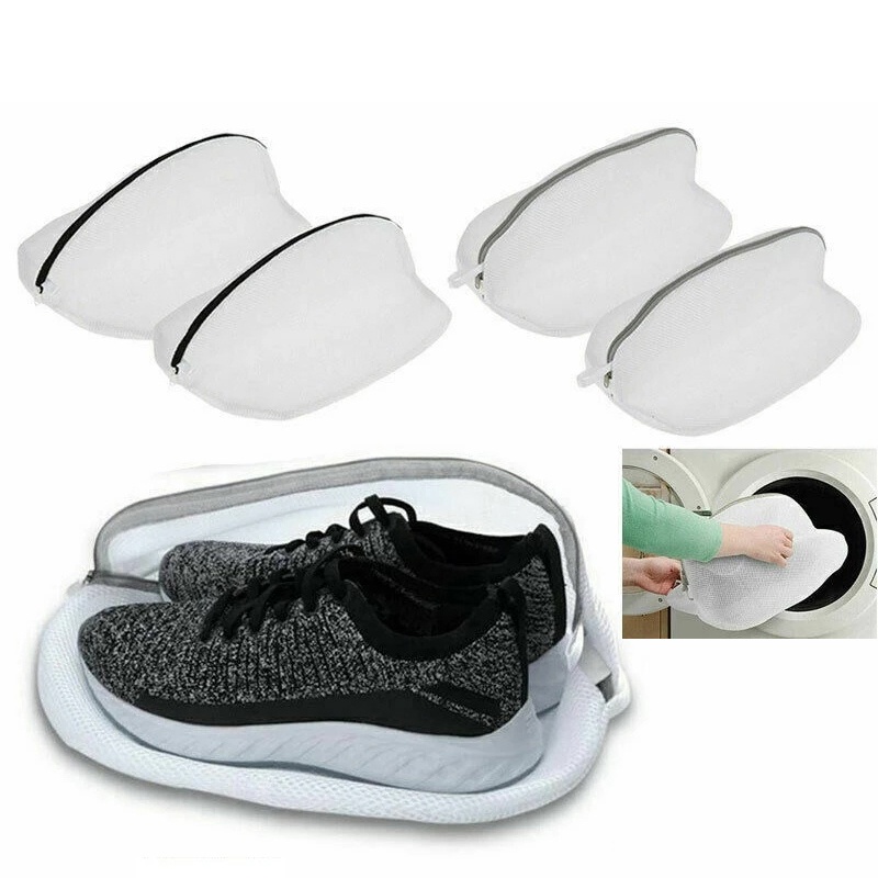 Shoe Laundry Net Bag With Zipper For Washing Machine / Anti-Deformation ...