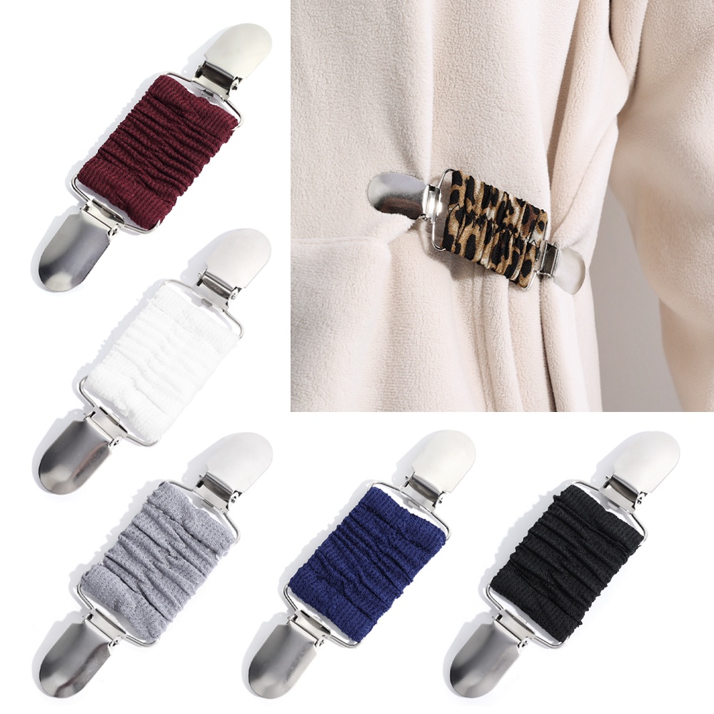 Women's Anti-light Buckle Elastic Cape Clip Dress Clip Vintage Sweater ...