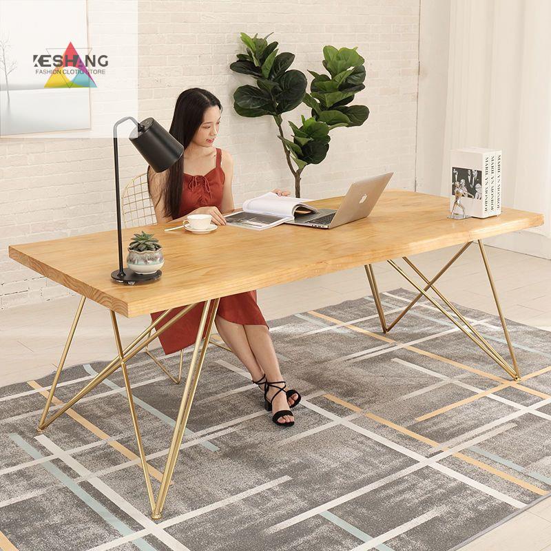 Nordic Solid Wood Office Desk Desktop Computer Studio Minimalist Office ...