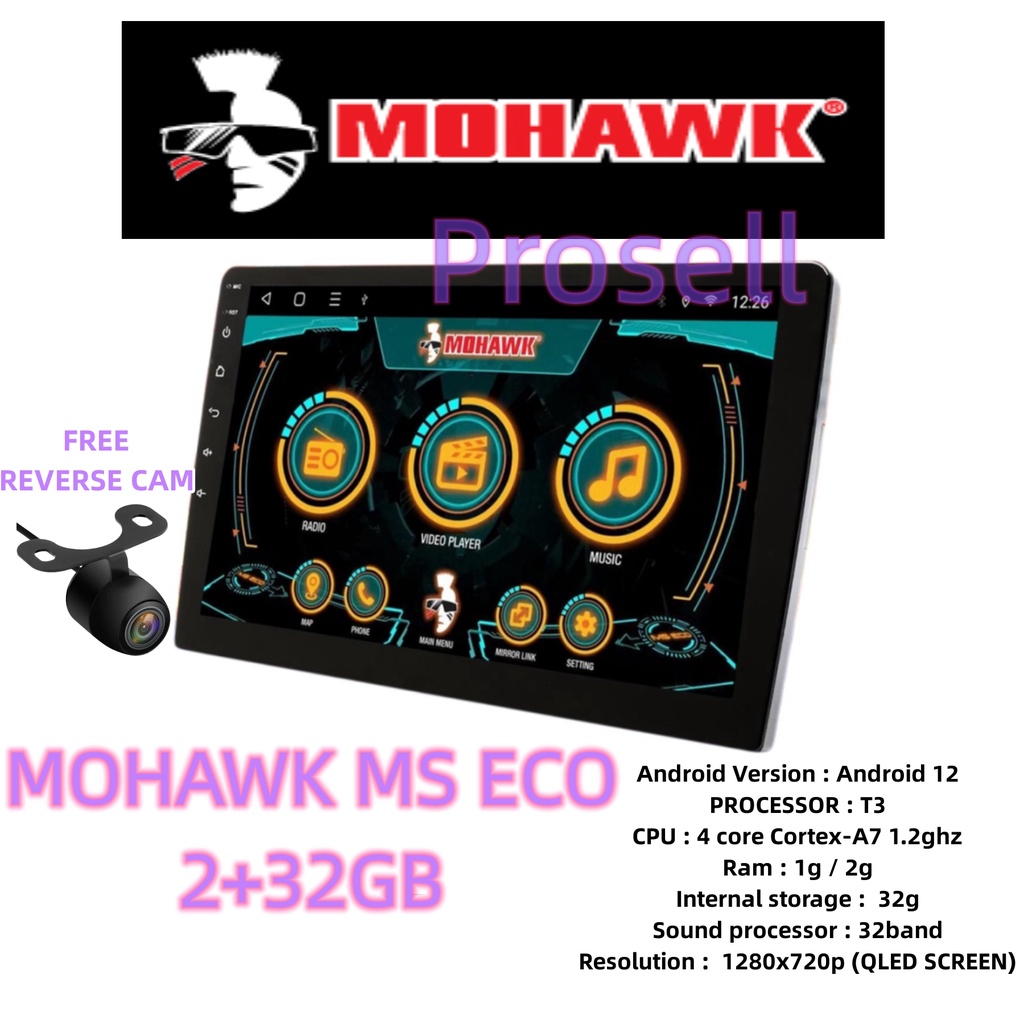 Mohawk Ms player free Mohawk camera free casing Android 12 1+32GB 4Core ...