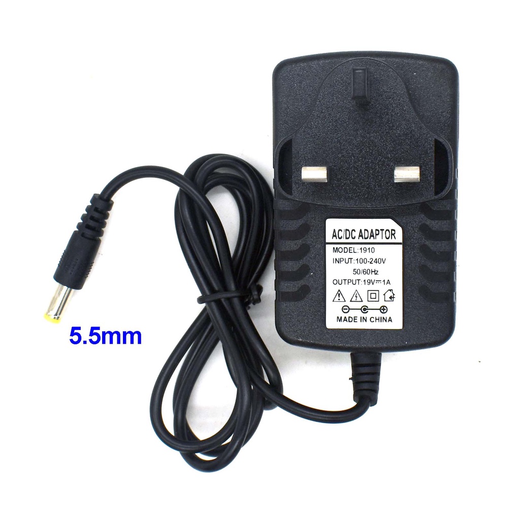 AC Power Adapter Charger DC 19V 1A 3pin Wall 0.6A 0.5A 600mA 500mA ...