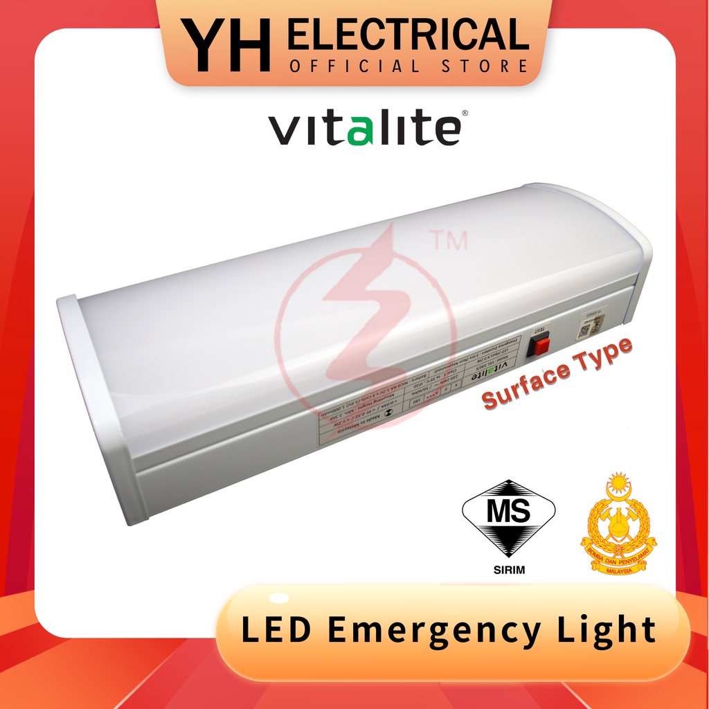 Vitalite VEL 330/S LED Emergency Light (White) - Surface Type With ...