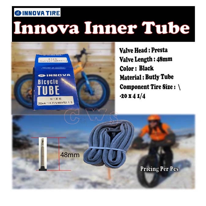 Innova Mini Bigger Tire Inner Tube 20 x 4 1/4 (FV48mm)(1Pcs) | Shopee ...