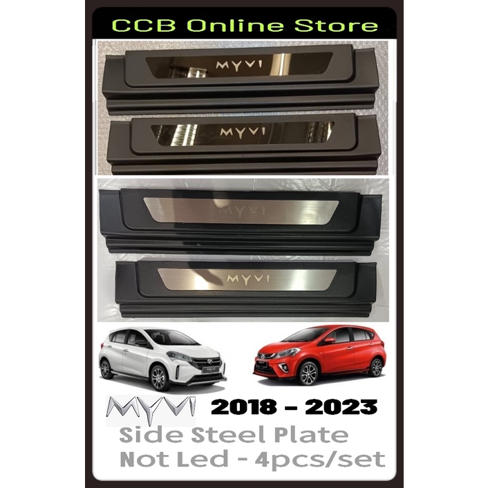 Steel Plate/Door Side Step for Perodua MYVI 2018-2025 Black Frame ...