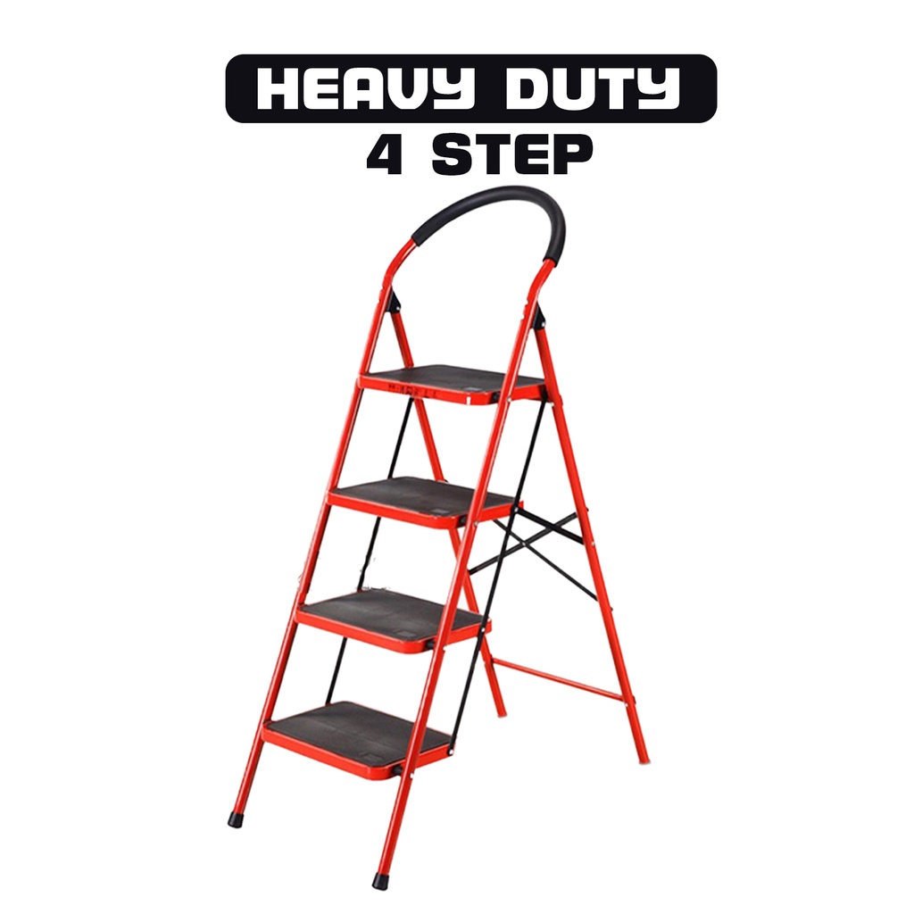 3/4/5/6 Heavy Duty Step Ladder Foldable Stool Ladder With Handle Tangga ...