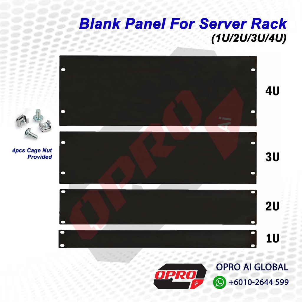 PRIMESTAR 19'' Inch Server Rack Blank Panel 1U, 2U, 3U, 4U | Shopee Malaysia