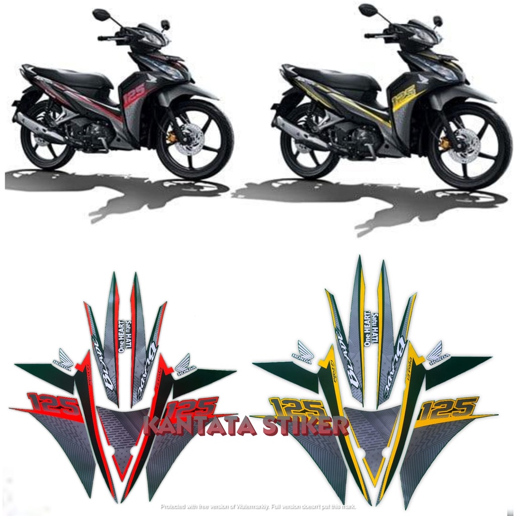 Sticker STRIPING LIS LES BODY MOTOR BLADE RACING 125 FI 2016 & STRIPING ...