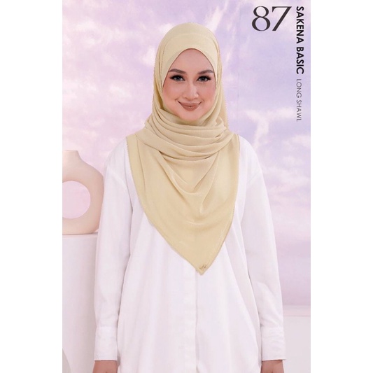 💙 Sakena Basic Shawl by Sofearose 💙 Chiffon Shawl 💙 Original By ...