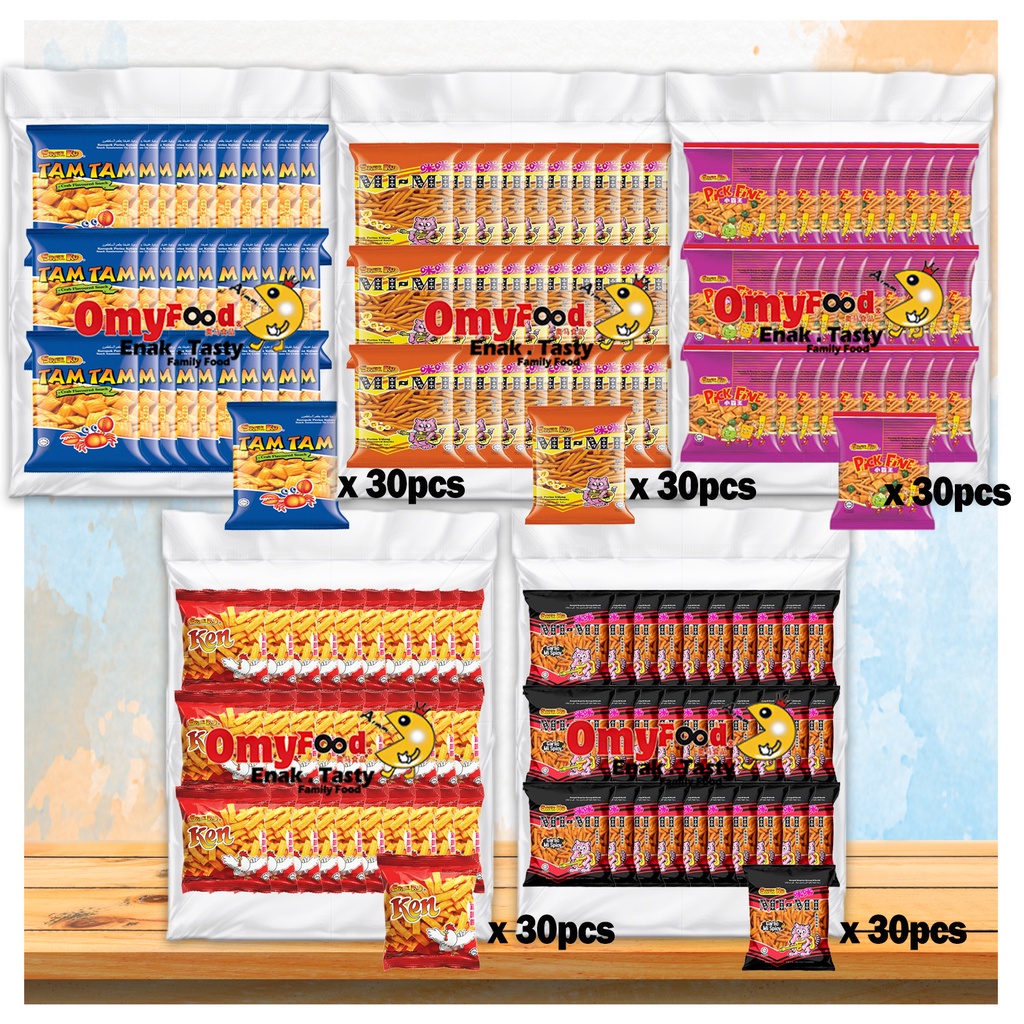 18g x 30pcs Snek Ku Tam Tam / Mi Mi / Ken Ken / Pick Fine/ Mi Mi Garlic ...