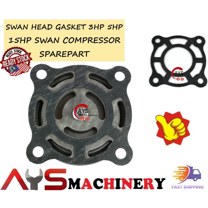SWAN HEAD GASKET 3HP 5HP 15HP SWAN COMPRESSOR SPAREPART | Shopee Malaysia