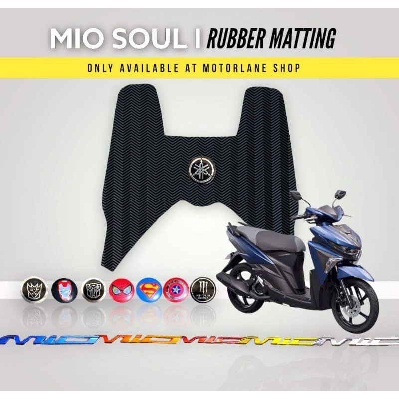 MIO SOUL I 125 RUBBER MATTING WITH EMBLEM | Shopee Malaysia