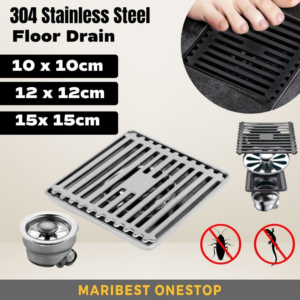 304 Stainless Steel Black Floor Drain Floor Trap Floor Grating With ...