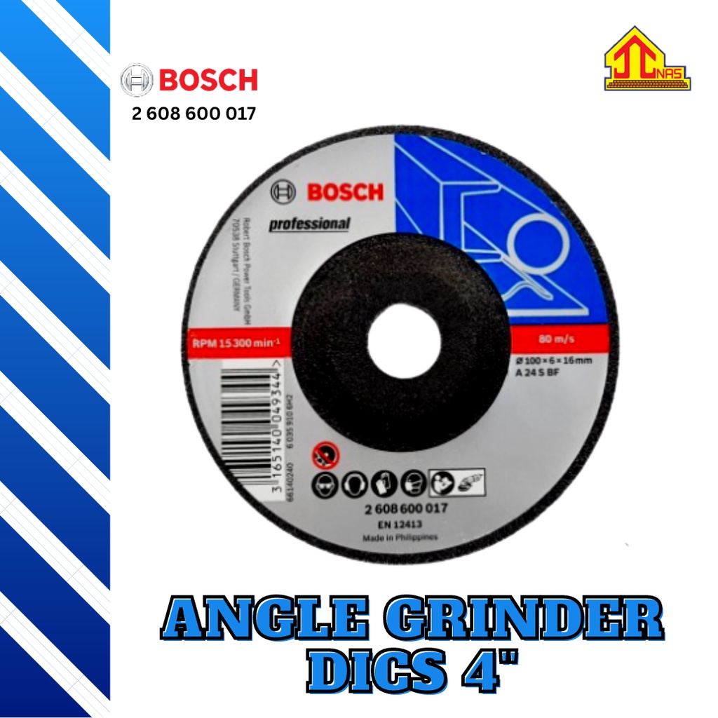 BOSCH Grinder Disc 4"-2608600017 / Mata Grinding / Grinding Disc 4 ...