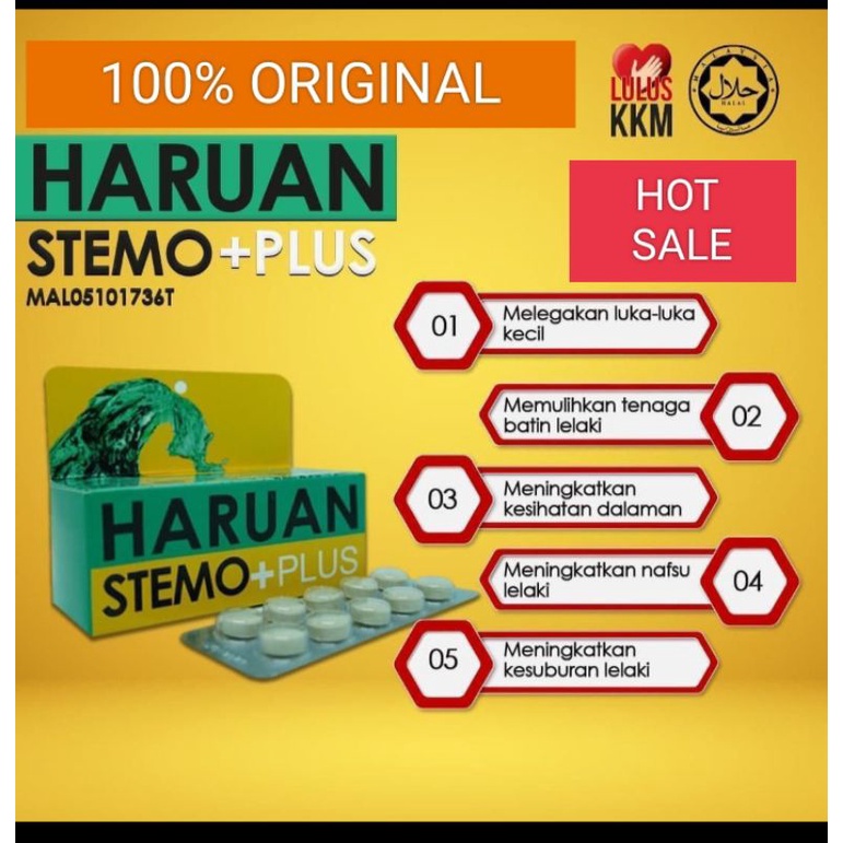Haruan Stemo Plus Tablet 💯% Original HQ LULUS KKM | Shopee Malaysia