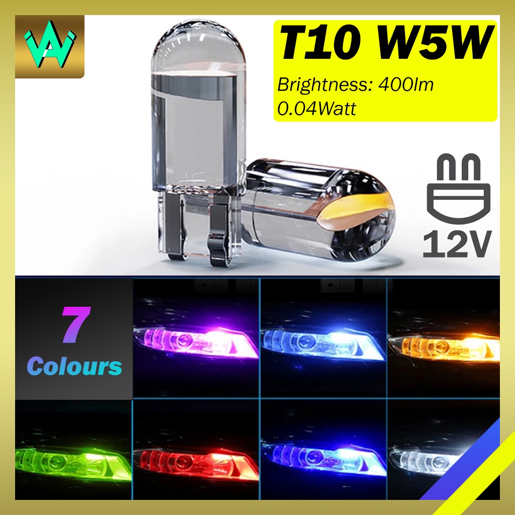 T10 LED Mentol Lampu Motor Kereta Car LED Light White Red Ice Blue Pink ...