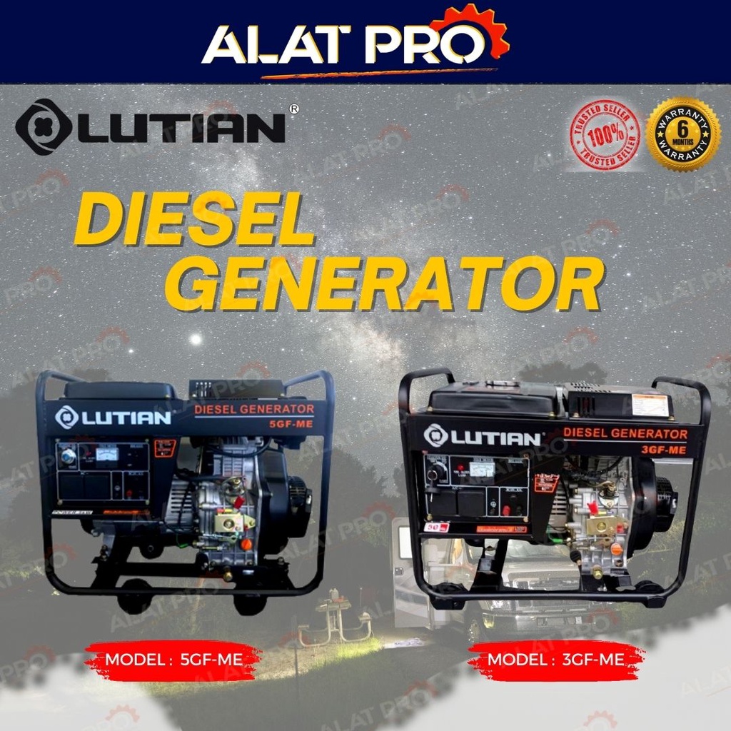 LUTIAN Open Type Diesel Generators-Key Start with Battery 5.5KW 5GF-ME ...
