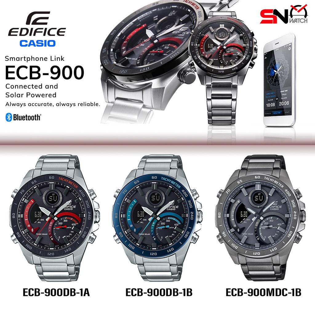 Casio Edifice ECB-900DB ECB-900MDC Tough Solar Bluetooth Mobile link Quartz Analog Digital Men's ...