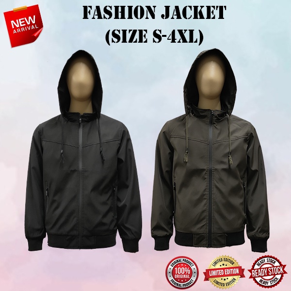 [ FASHION JACKET ] ( SIZE S-4XL ) ORIGINAL & HIGH QUALITY MEN'S LONG ...