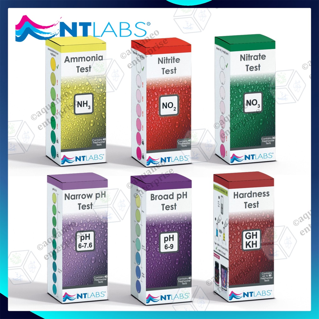 NT Lab Ammonia Nitrite Nitrate pH GH KH Hardness Test Freshwater ...