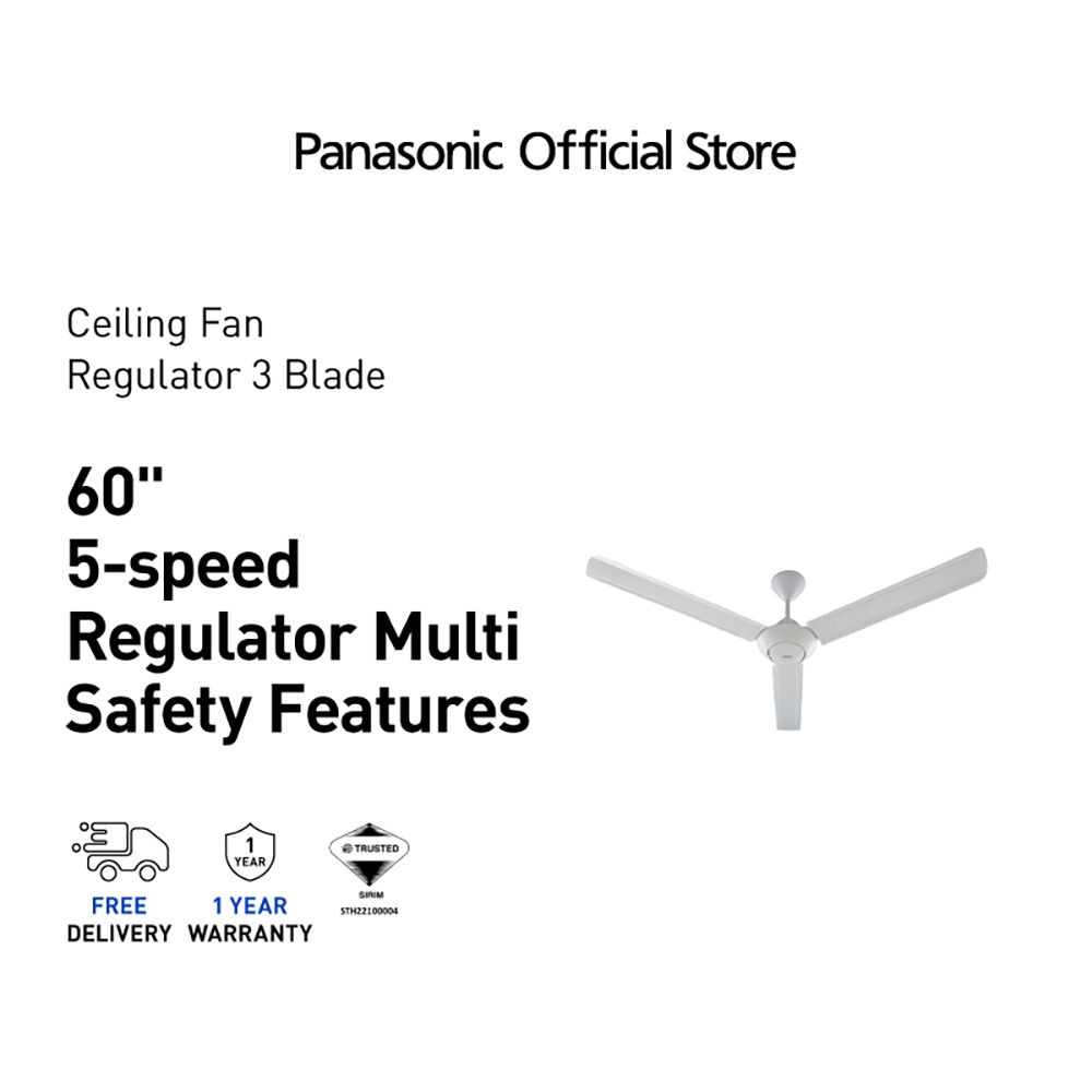 Panasonic Ceiling Fan 5-Speed Regulator (60" x 2 Unit Bundle) F-M15A0 ...