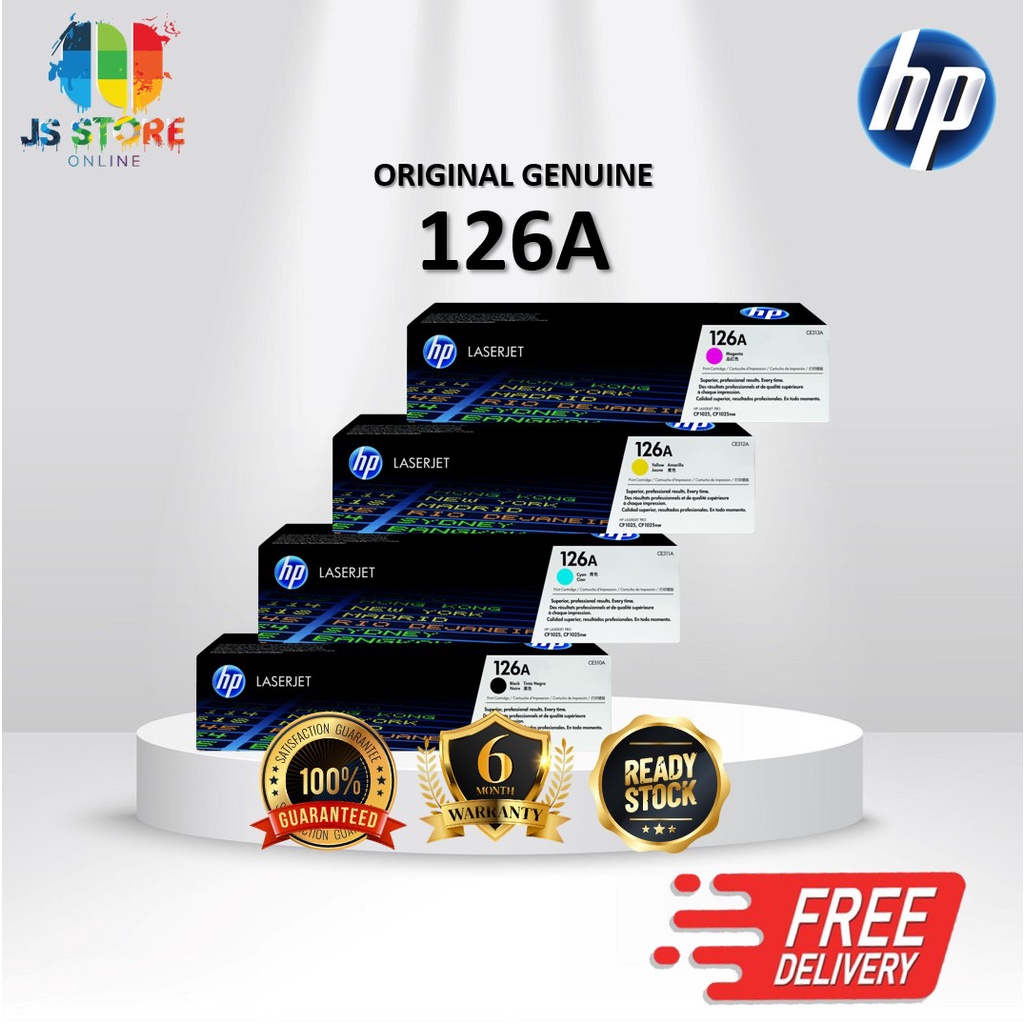 [100% ORIGINAL] HP 126A LaserJet Toner Cartridge HP CE310A CE311A ...