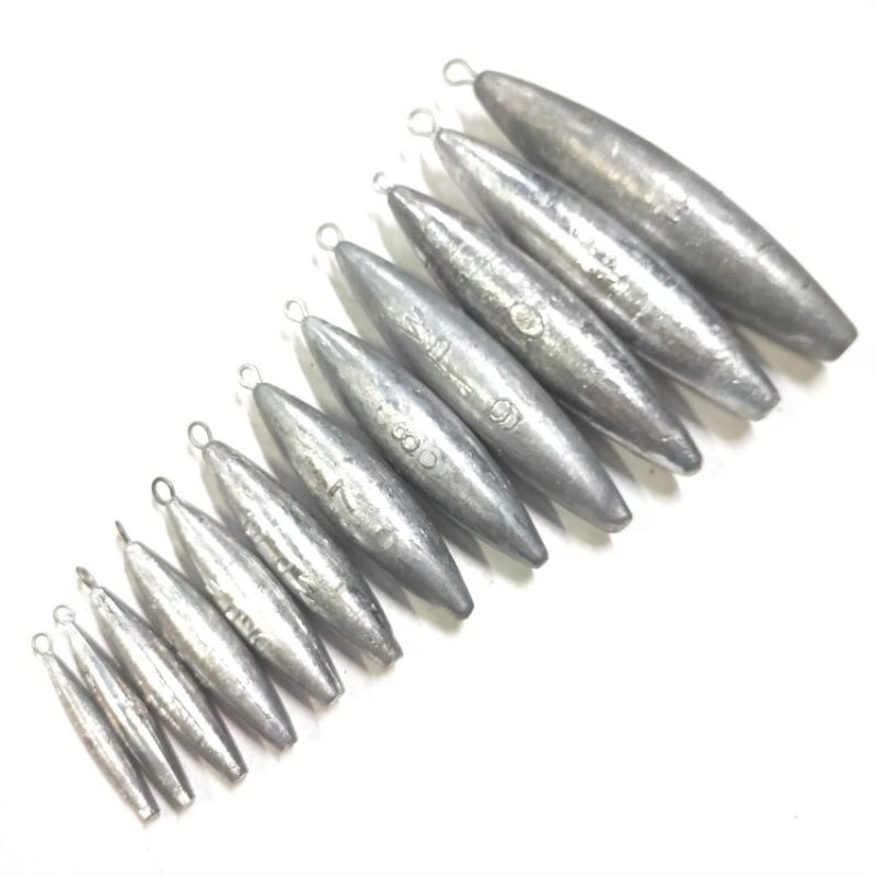 BATU LADUNG PANCING WIRE LONG SHAPE WLS TIMAH 1,2,3,4,5,6,7,8,9 ...