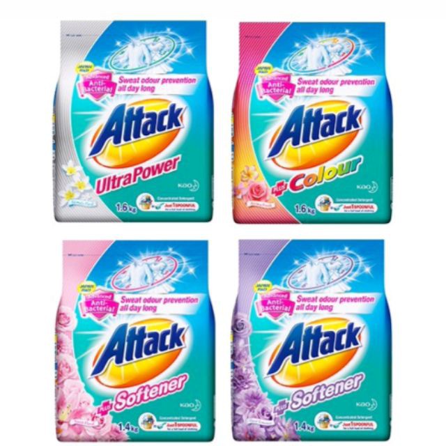 Kao Attack Detergent Powder Ultra Power / Colour / Sweet Floral / Floral Romance 700G-800G ...