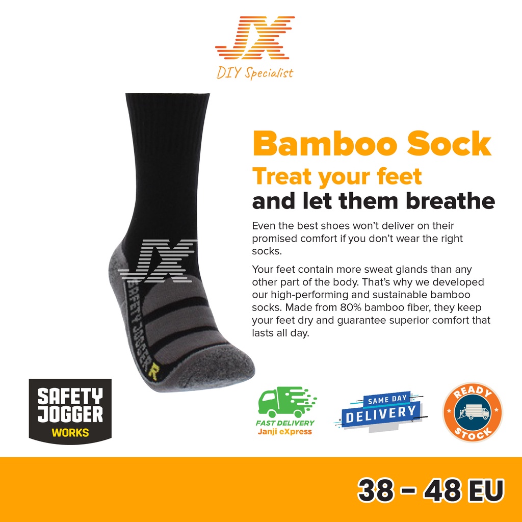 SAFETY JOGGER Heavy Duty Extra Shock Absorption Bamboo Sock Bambosok ...