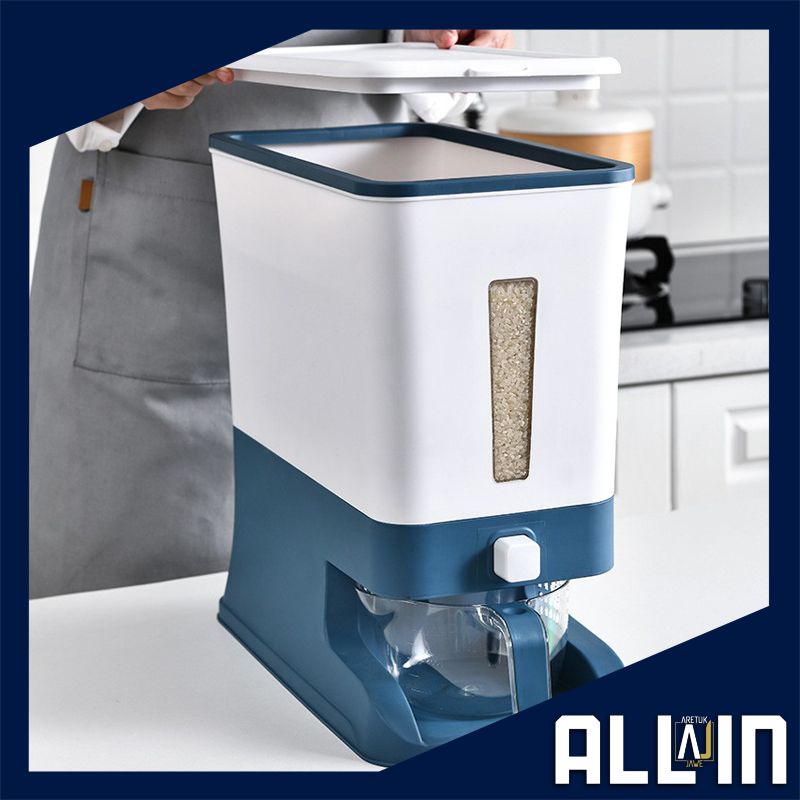 12KG Automatic Rice Dispenser With Rinsing Cup Japan Rice Storage ...