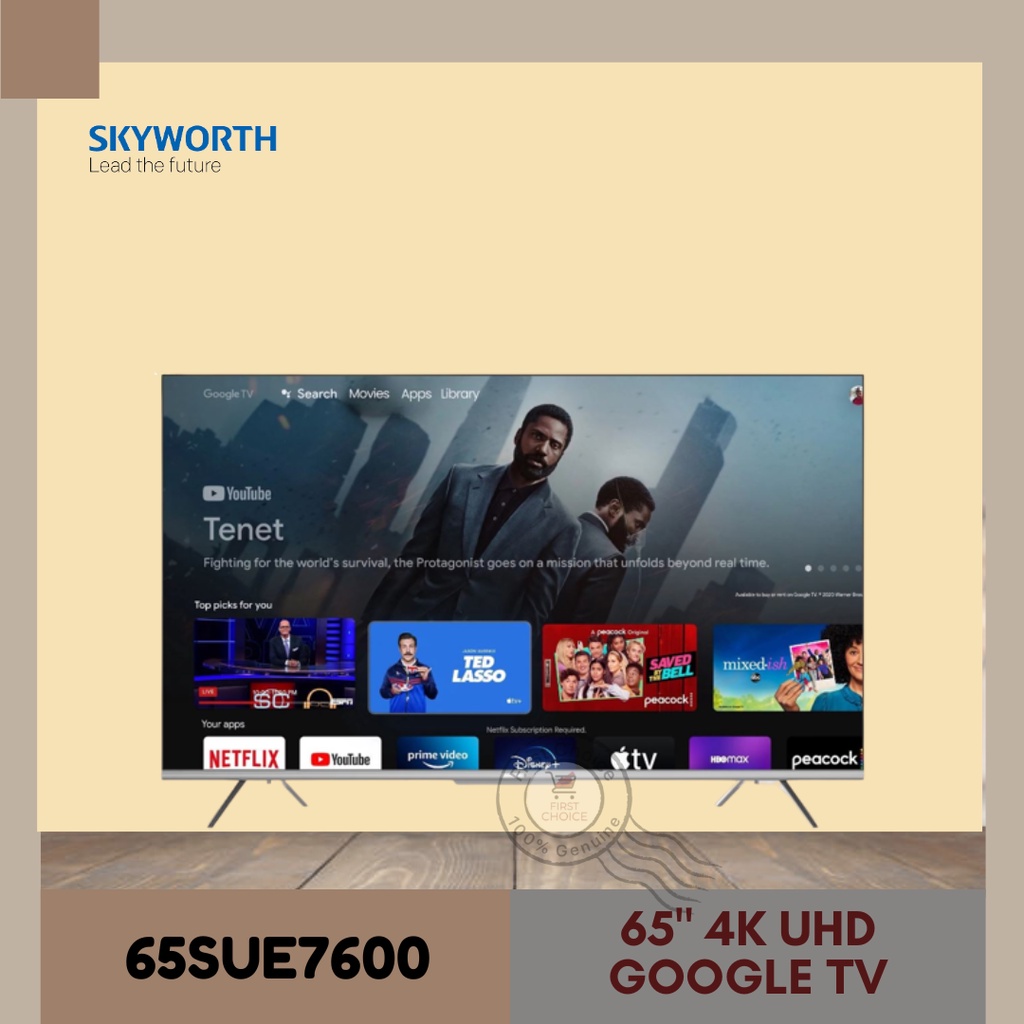 SKYWORTH 65SUE7600 65" 4K UHD GOOGLE TV SMART TV ANDROID TV | Shopee Malaysia