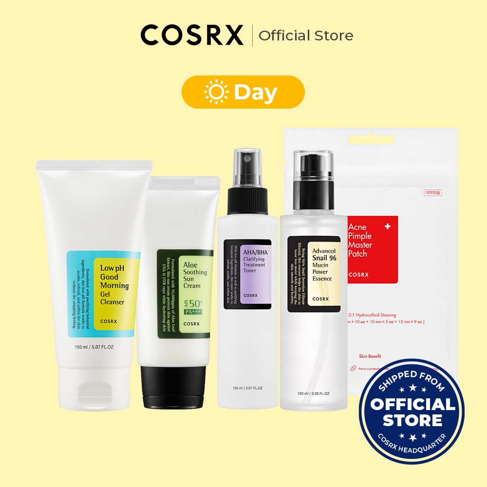 [COSRX OFFICIAL] Skincare Routine_Low pH Cleanser 150ml + AHA/BHA Toner ...