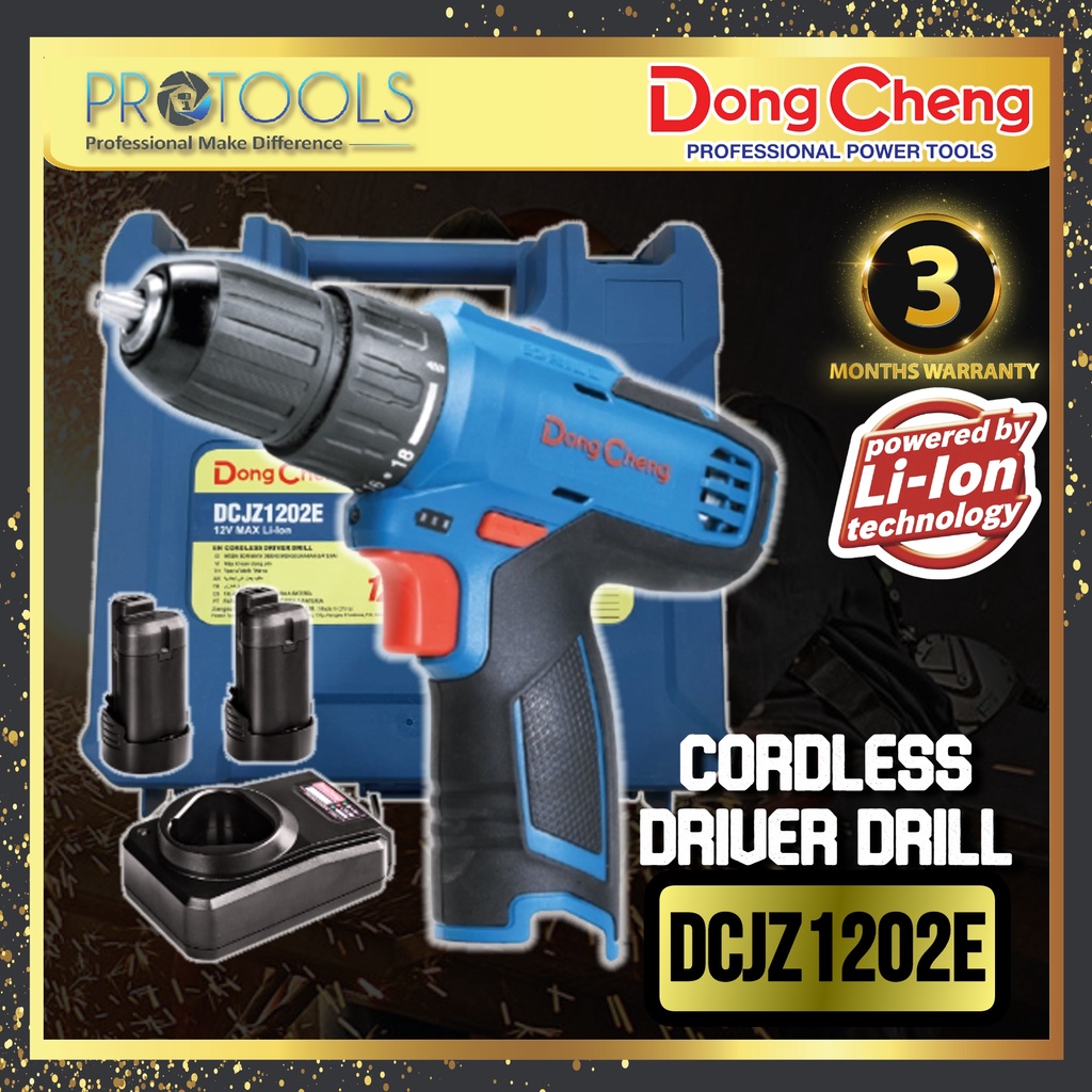 DONGCHENG 12V DCJZ1202E ( DCJZ1202 ) CORDLESS DRIVER DRILL WITH BATTERY ...