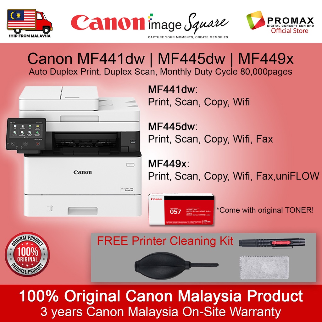 Canon imageclass MF441dw MF445dw MF449x Monochrome Laser Printer Print ...