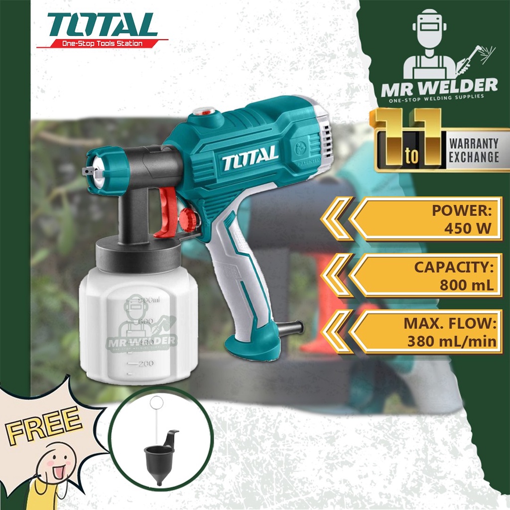 TOTAL TT3506 ELECTRIC SPRAY GUN 450W | Total 450W Corded Spray Gun ...