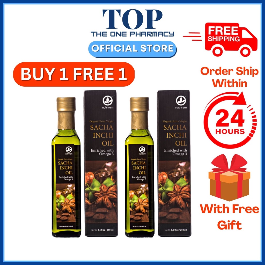 【Buy 1 Free 1】NutriRem Sacha Inchi Oil- Organic cold-pressed Omega 3, 6 ...