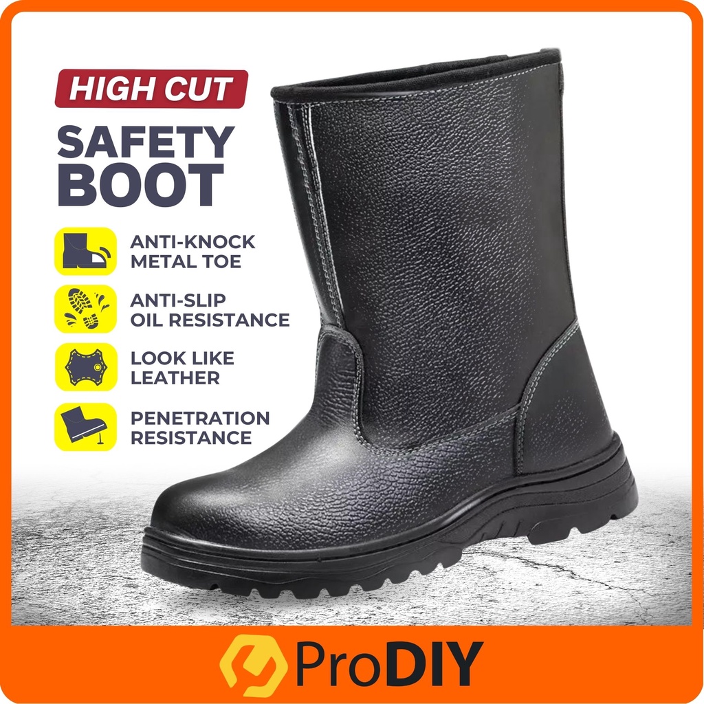 PRODIY Safety Boots High Cut Kasut safety boot lelaki Kasut Keselamatan ...